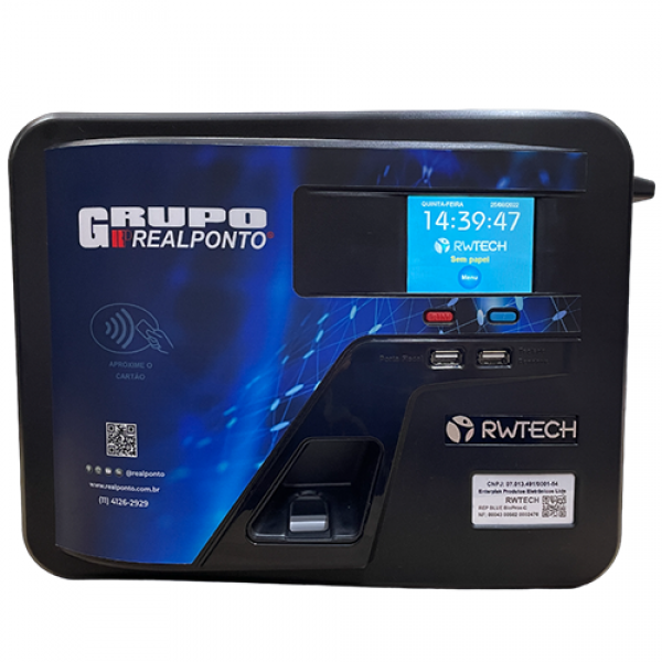 Relógio Blue RWTECH | Relógios de Ponto Digital | Produtos | RealPonto